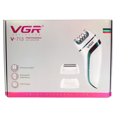 VGR V-713 Professional 3in1 Epilator Electric Shaver Foot Grinder For Women - Best Skin Care ...
